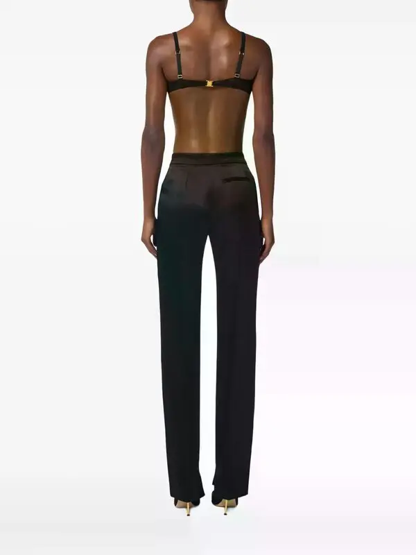 Elisabetta Franchi Snake-pattern Tulle Bodysuit