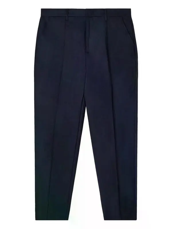 Emporio Armani Logo-plaque Wool Trousers
