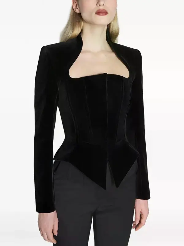 MUGLER Velvet Corset Jacket