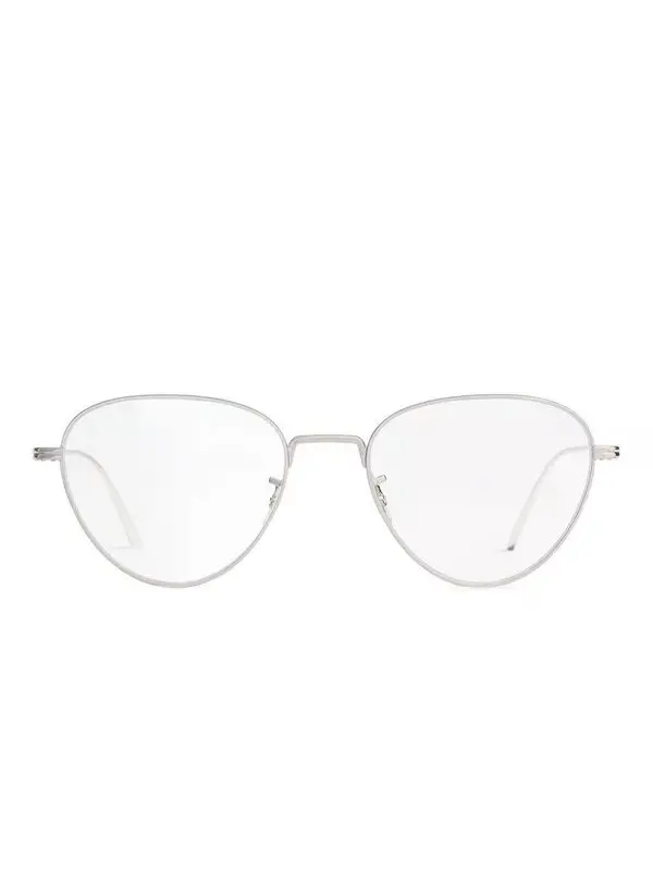 Khaite X Oliver Peoples 1991rx Oval-frame Glasses - Silver