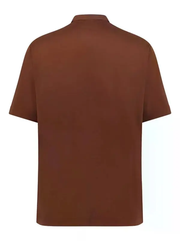Alpha Studio Short-sleeve Cotton Polo Shirt - Brown