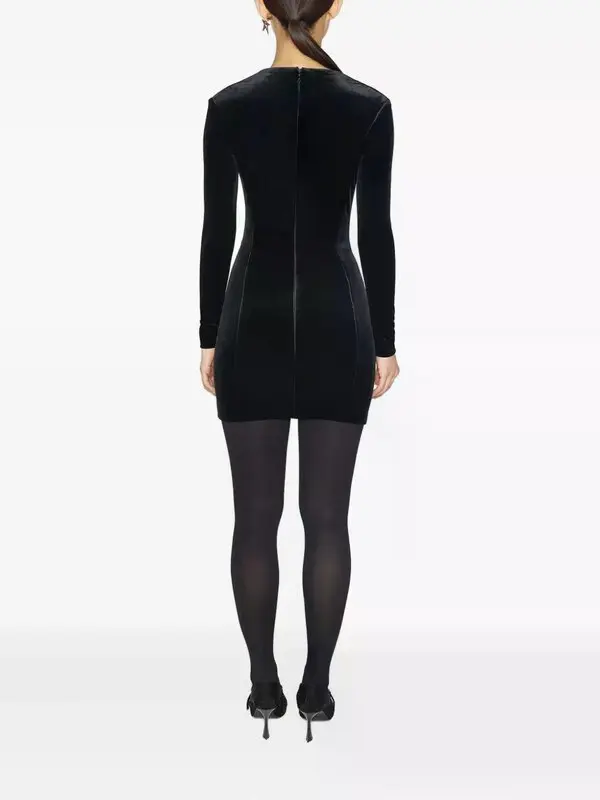 Mugler Long-sleeve Mini Dress - Black
