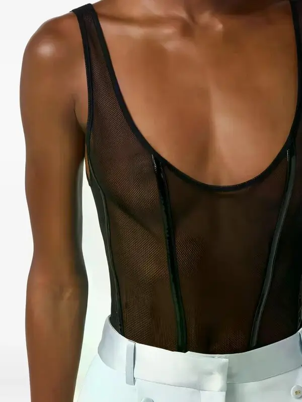Elisabetta Franchi Tulle Bodysuit