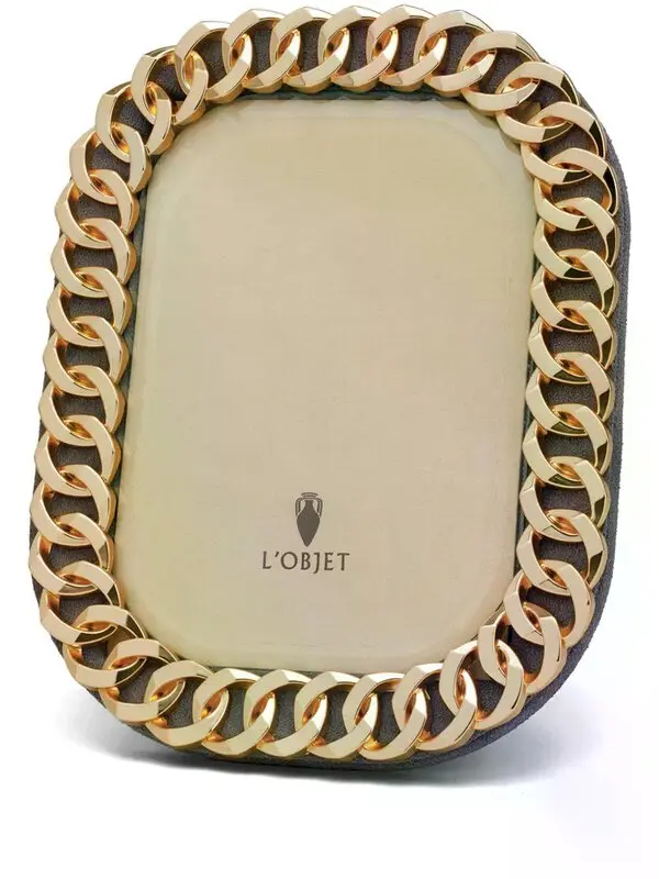 L'Objet Cuban Link Photo Frame - Gold