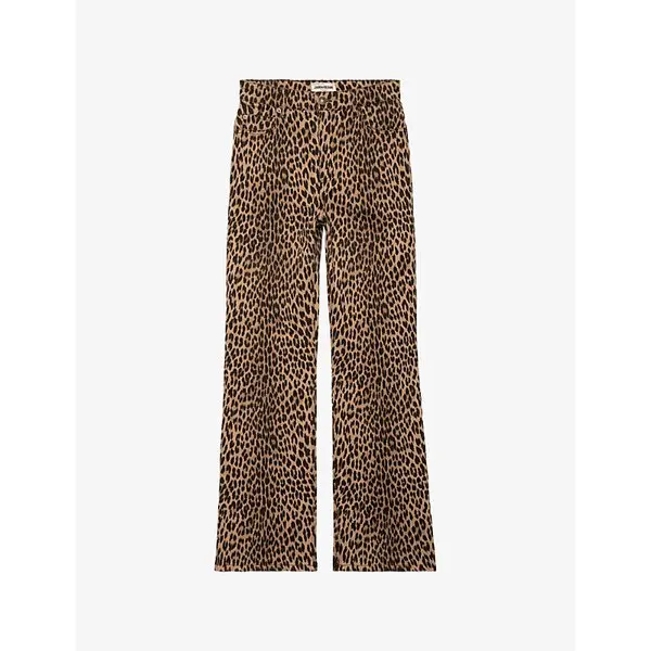 Zadig&Voltaire Evy Leopard-print Denim Jeans