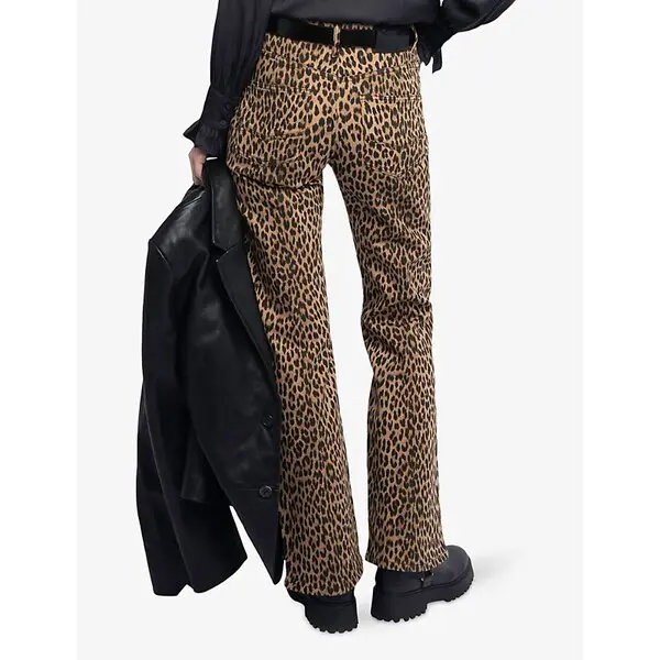 Zadig&Voltaire Evy Leopard-print Denim Jeans