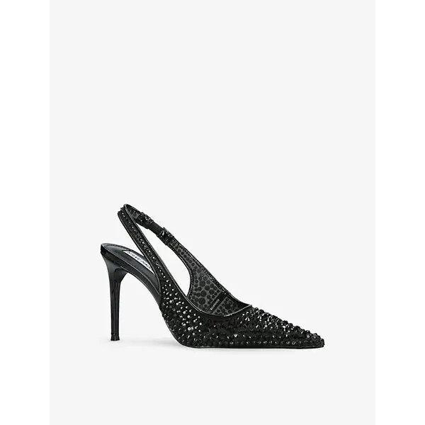 Steve Madden Reyes-r Woven Heeled Slingback Courts - Black