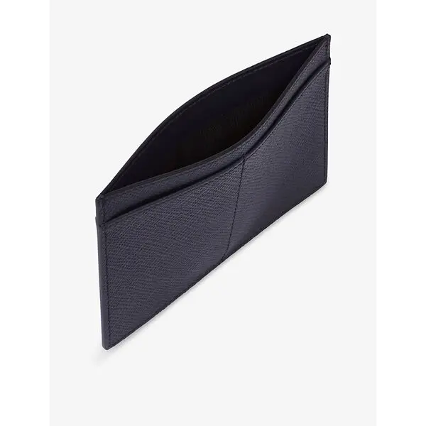 Smythson Panama Leather Passport Sleeve - Navy