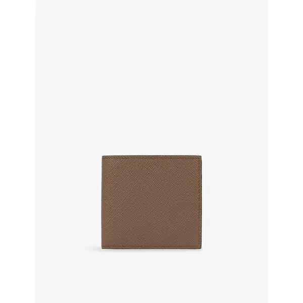 Smythson Panama 6-card Slot Leather Wallet - Fawn