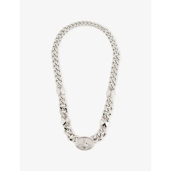 VIVIENNE WESTWOOD Manchester Brass Chain Necklace - Aw25-platinum