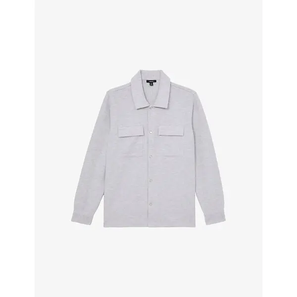 REISS Maxwell Patch-pocket Cotton-jersey Shirt
