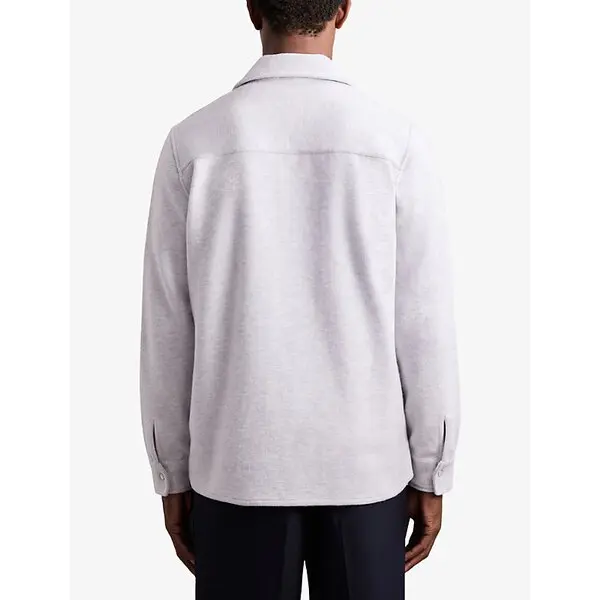 REISS Maxwell Patch-pocket Cotton-jersey Shirt