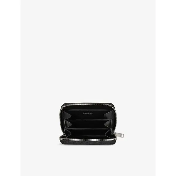 Sandro Zipped Cord Leather Wallet