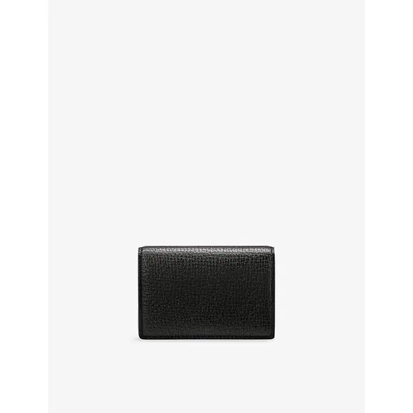Smythson Ludlow Folded Leather Card Case - Black