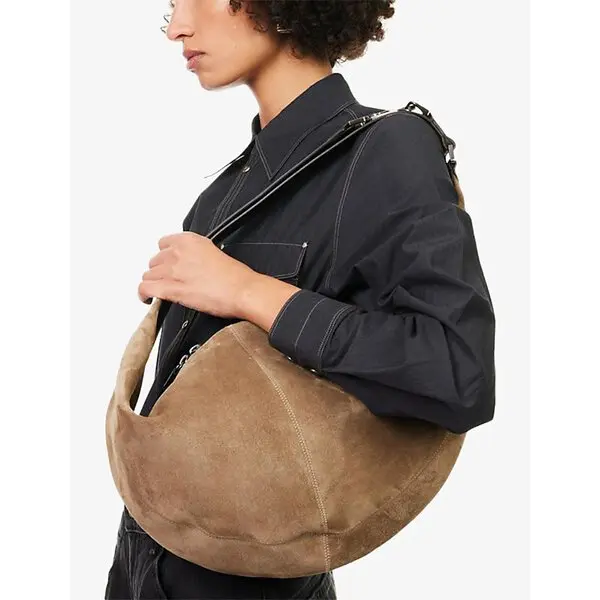 LEMAIRE Quiver Clip Suede Shoulder Bag