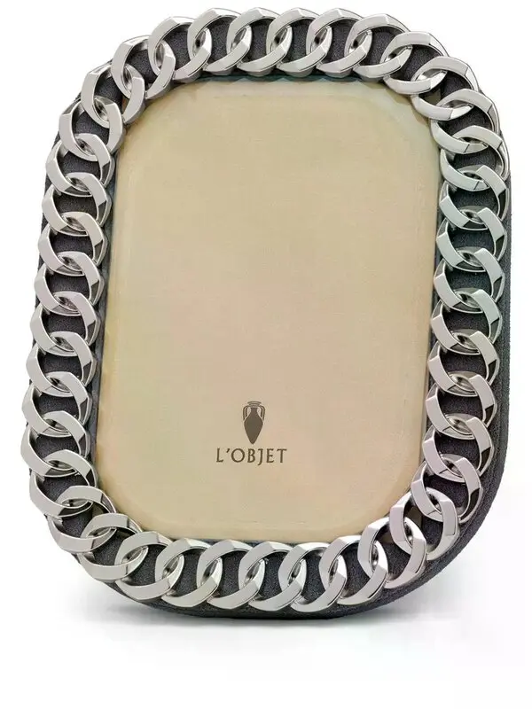 L'Objet Cuban Link Photo Frame - Silver