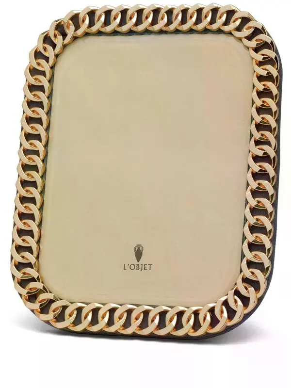 L'Objet Cuban Link Photo Frame - Gold