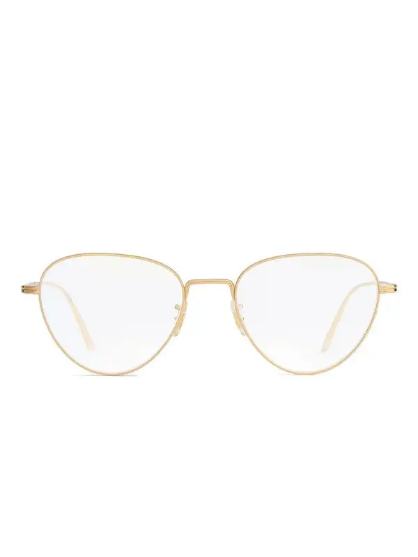 Khaite Oval-frame Glasses - Gold