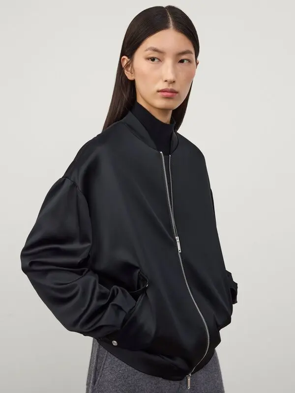 LISA YANG STORE Satin Bomber Jacket