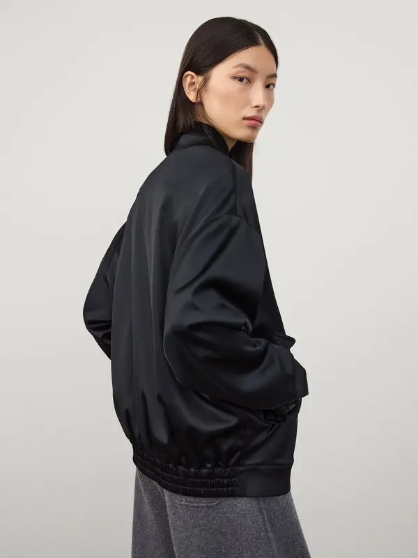 LISA YANG STORE Satin Bomber Jacket