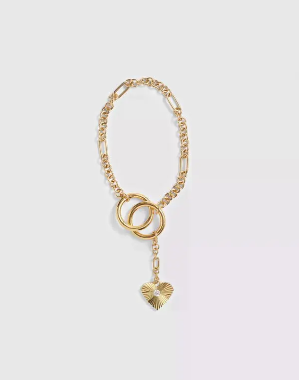 Madewell Heart Chain Bag Charm - Antique Gold
