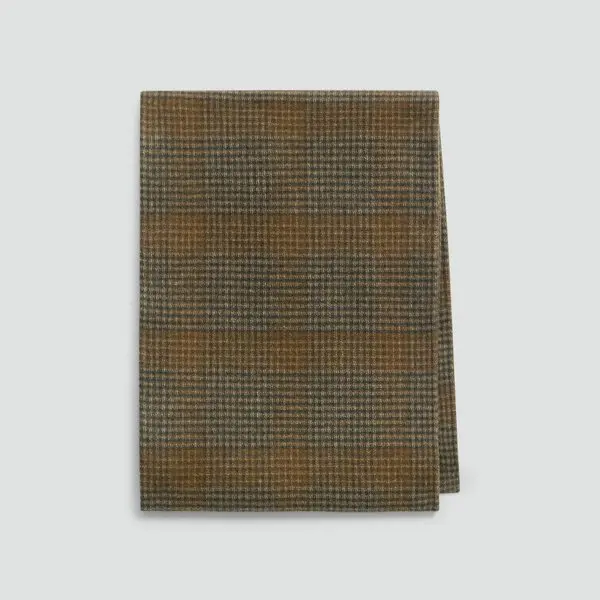 Theory Stole In Plaid Double-face Wool-cashmere