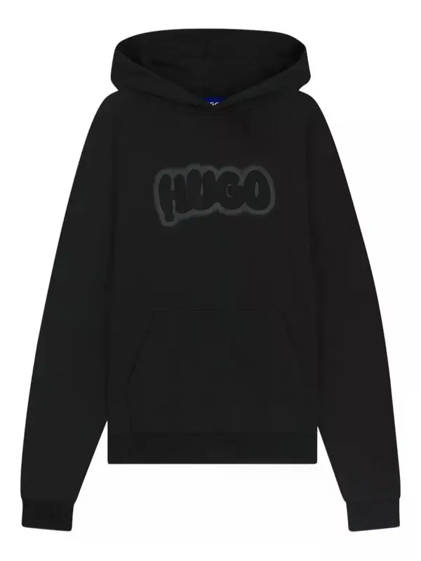 Hugo Graffiti-print Hoodie - Black