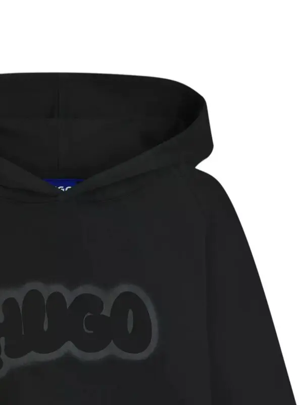 Hugo Graffiti-print Hoodie - Black