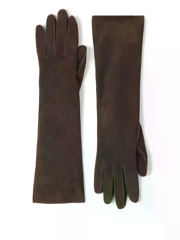 LANVIN Suede Gloves - Brown