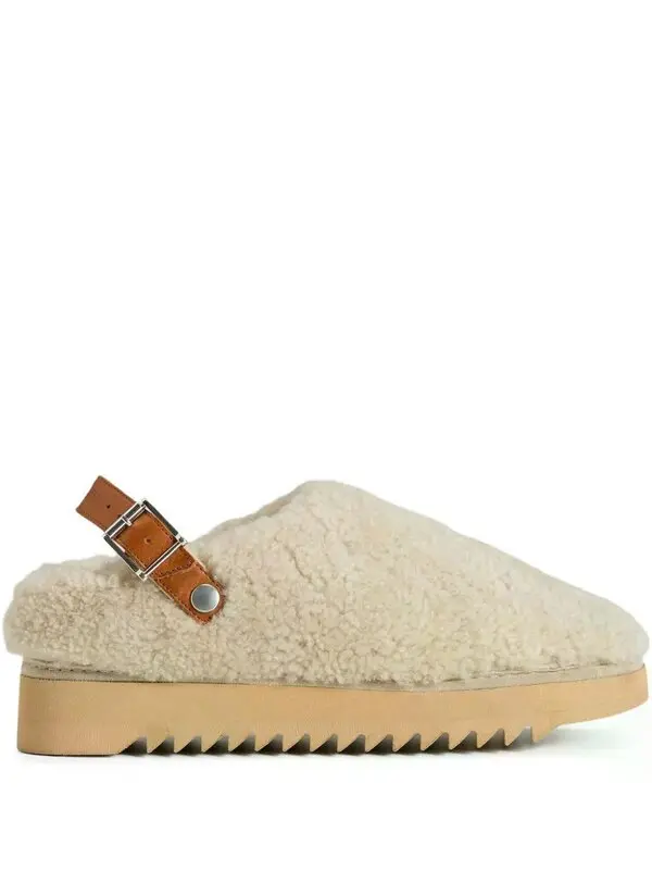 Woolrich Buckle-strap Sheepskin Mules