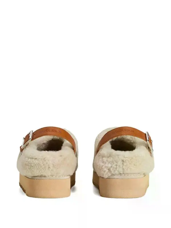 Woolrich Buckle-strap Sheepskin Mules