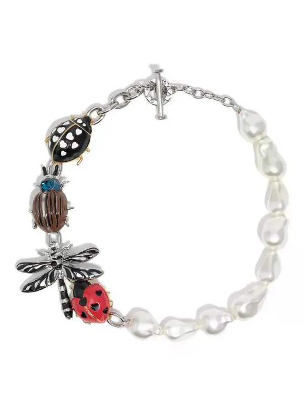Bimba Y Lola Insect-embellished Necklace - Silver