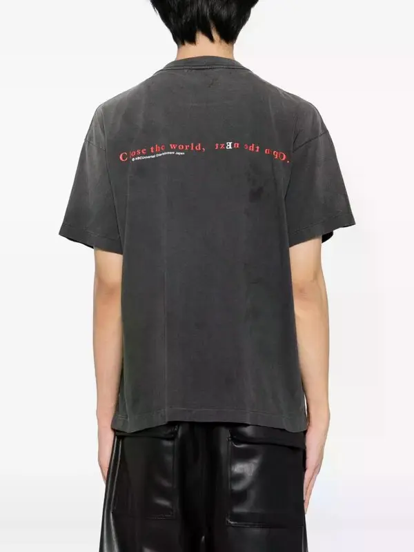 SAINT MXXXXXX Graphic-print T-shirt - Grey