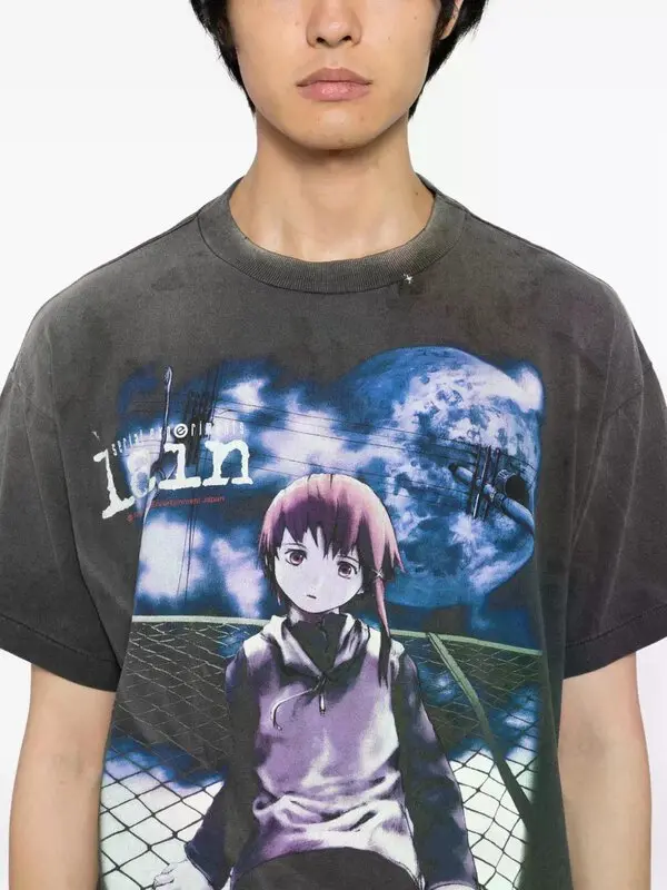 SAINT MXXXXXX Graphic-print T-shirt - Grey