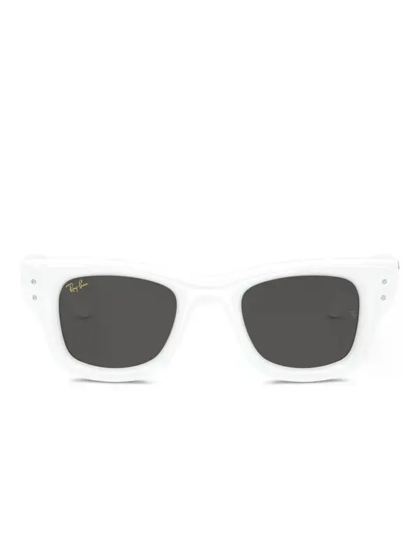 Ray-ban Rhinestone-embellished Square Sunglasses - White