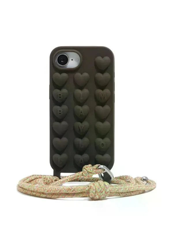 Bimba Y Lola Heart-embellished Iphone 16e Phone Case - Brown