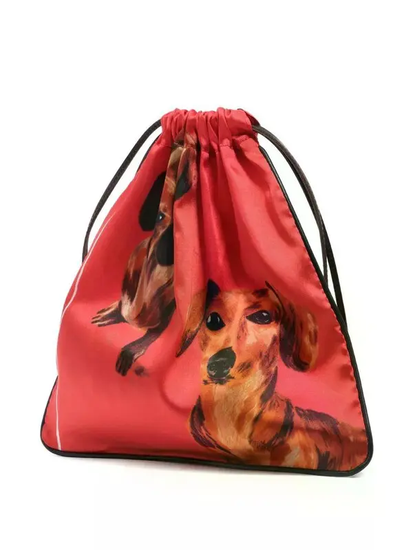 Bimba Y Lola Dog-print Drawstring Pouch