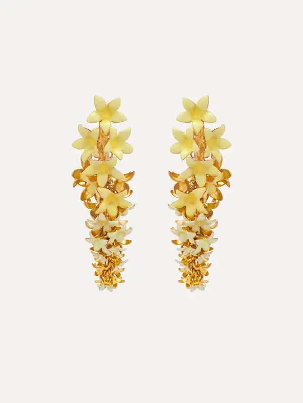 Oscar De La Renta Foxglove Drop Earrings - Yellow