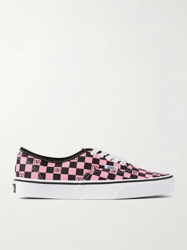 Valentino Garavani Vans Authentic Checked Canvas Sneakers - Pink