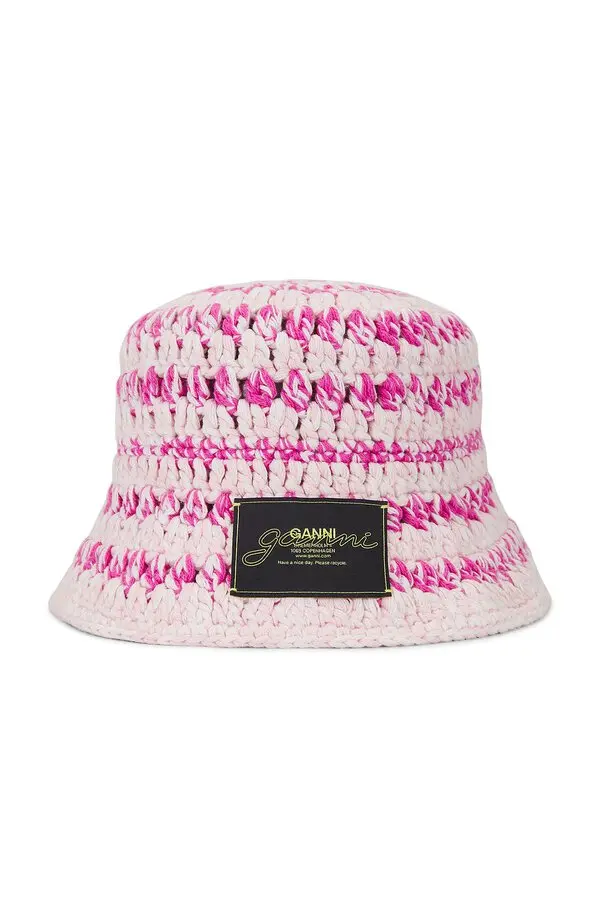 GANNI Crochet Bucket Hat - Multicolour