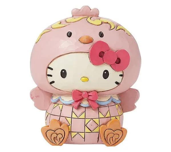 JIM SHORE Sanrio Hello Kitty Easter Chick Mini Figurine 3in H - One-color