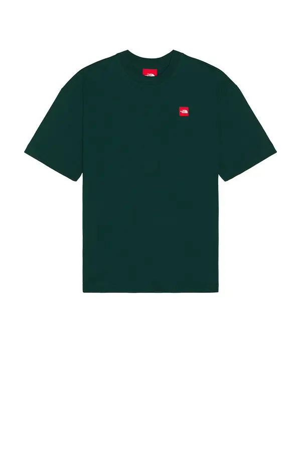 The North Face Red Box Tee In Green