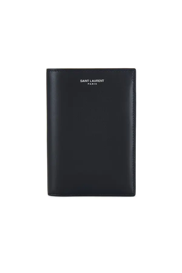 Saint Laurent Passport Case In Navy - Midnight Blue
