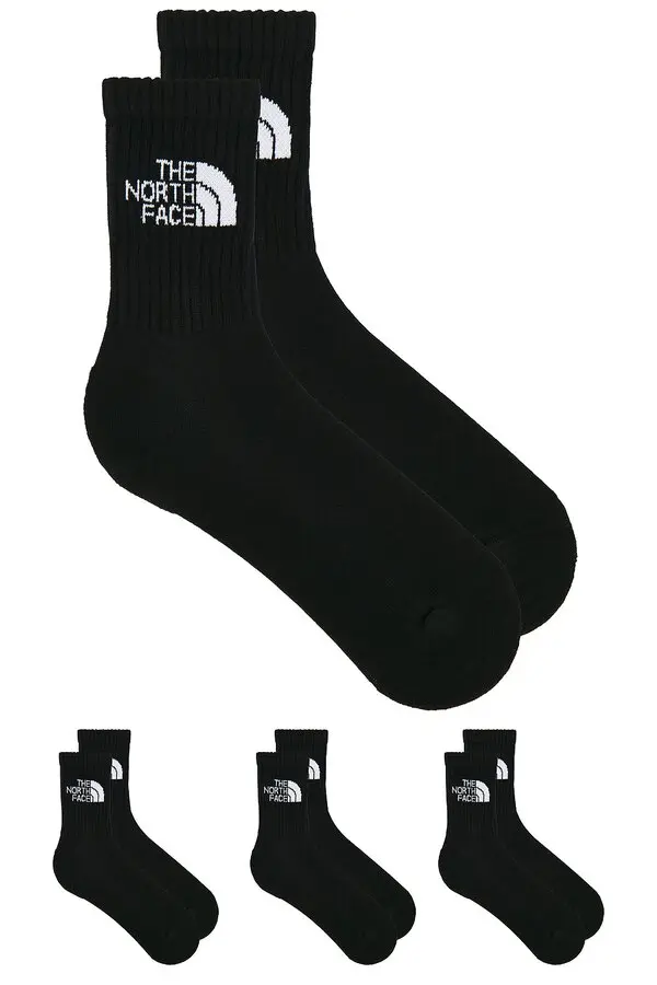The North Face Everyday Standard Crew Socks 3 Pack - Tnf Black