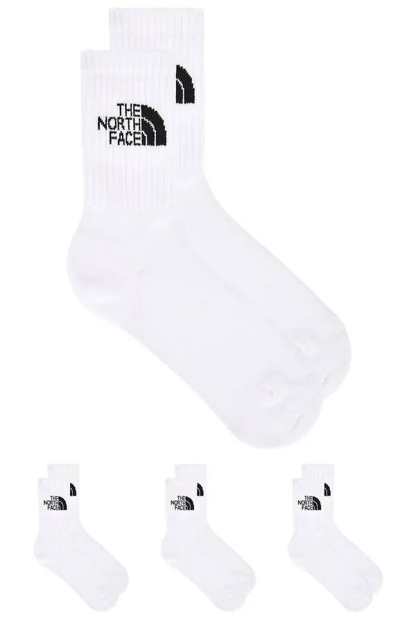 The North Face Everyday Standard Crew Socks 3 Pack - Tnf White