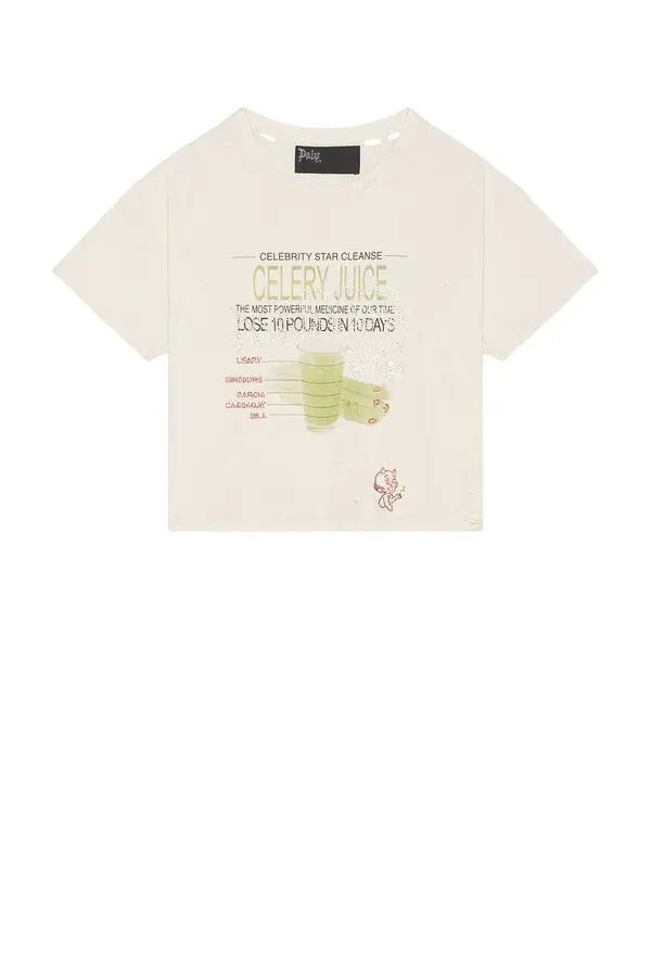 PALY HOLLYWOOD Celery Cleanse Tee - White