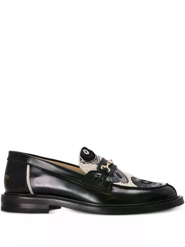 Filling Pieces Graphic-pattern Leather Loafers