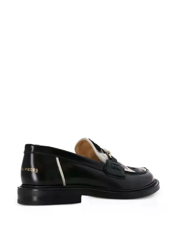 Filling Pieces Graphic-pattern Leather Loafers