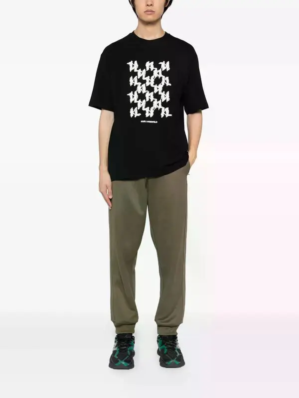Karl Lagerfeld Monogram-embossed T-shirt