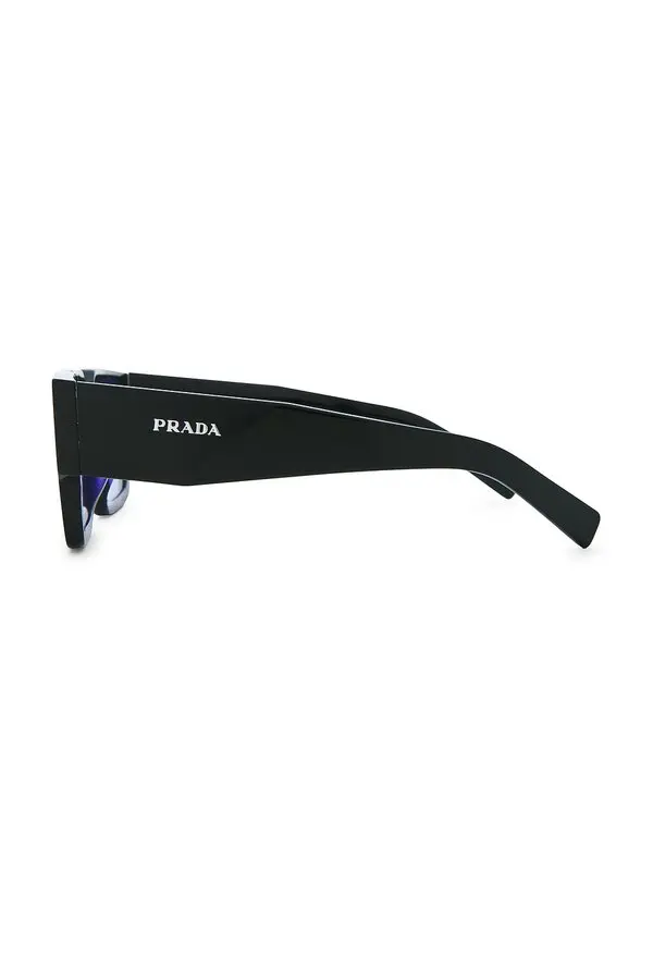 Prada Rectangular Sunglasses - Black & Purple